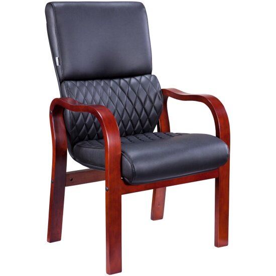 Кресло Everprof President Wood CF Экокожа Черный