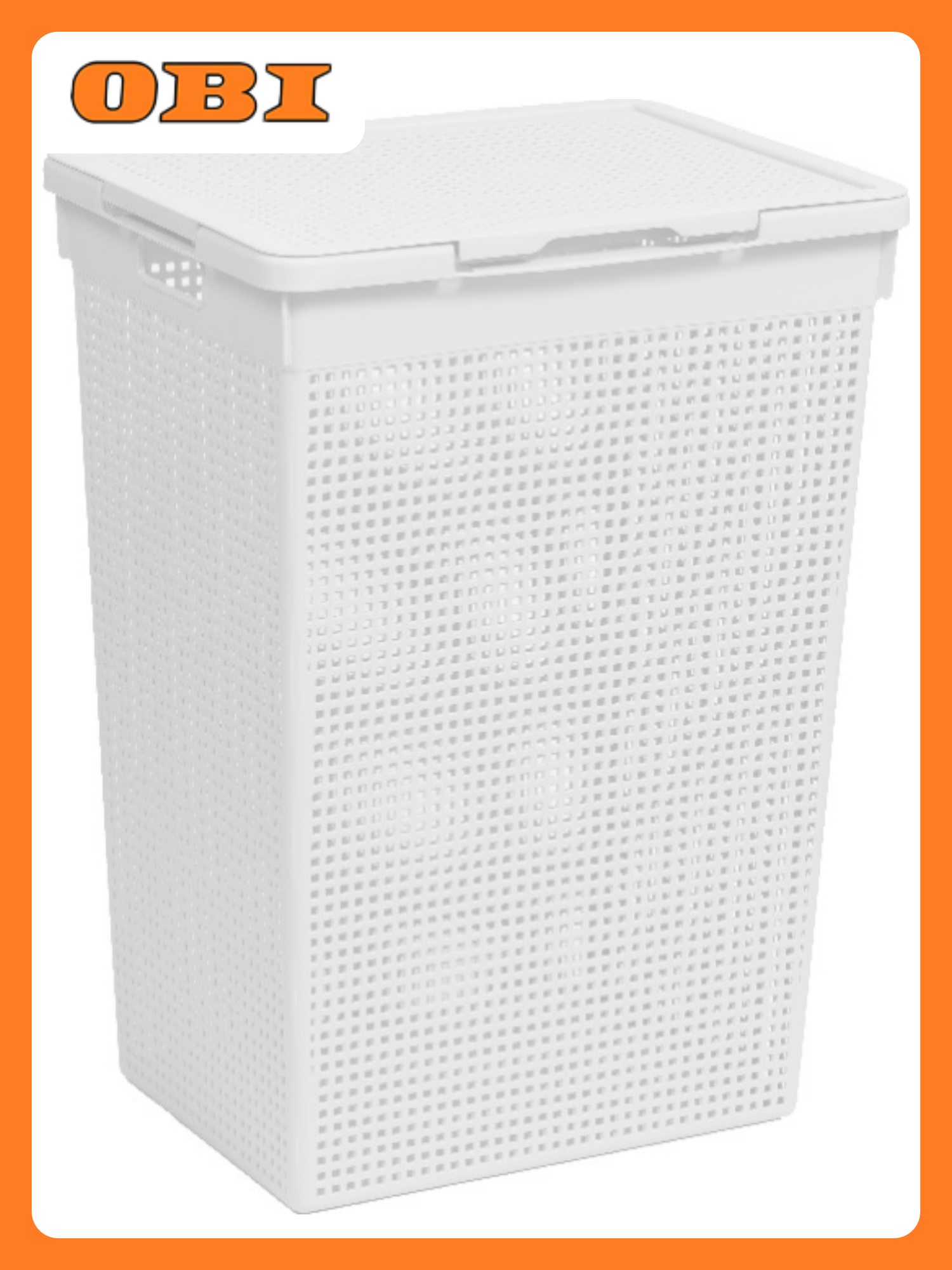 Корзина для белья "Лофт" с крышкой 60л (Белый)