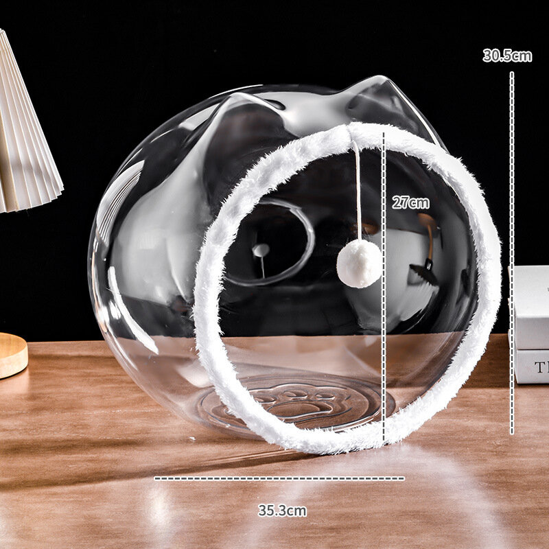 Домашние животные спящие гнездо полузакрытый кошачий дом Съемный кошачий шар теплая шерстяная прокладка кошачье гнездо