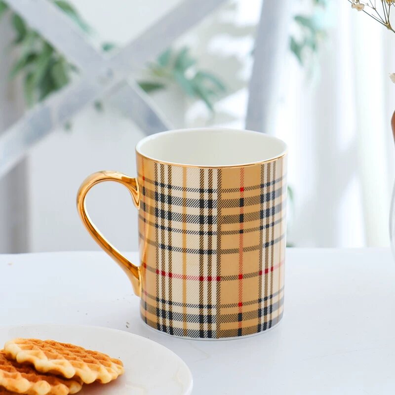 Британские керамические парные кружки в европейском стиле, чашки для воды, роскошные чашки для послеобеденного чая,
