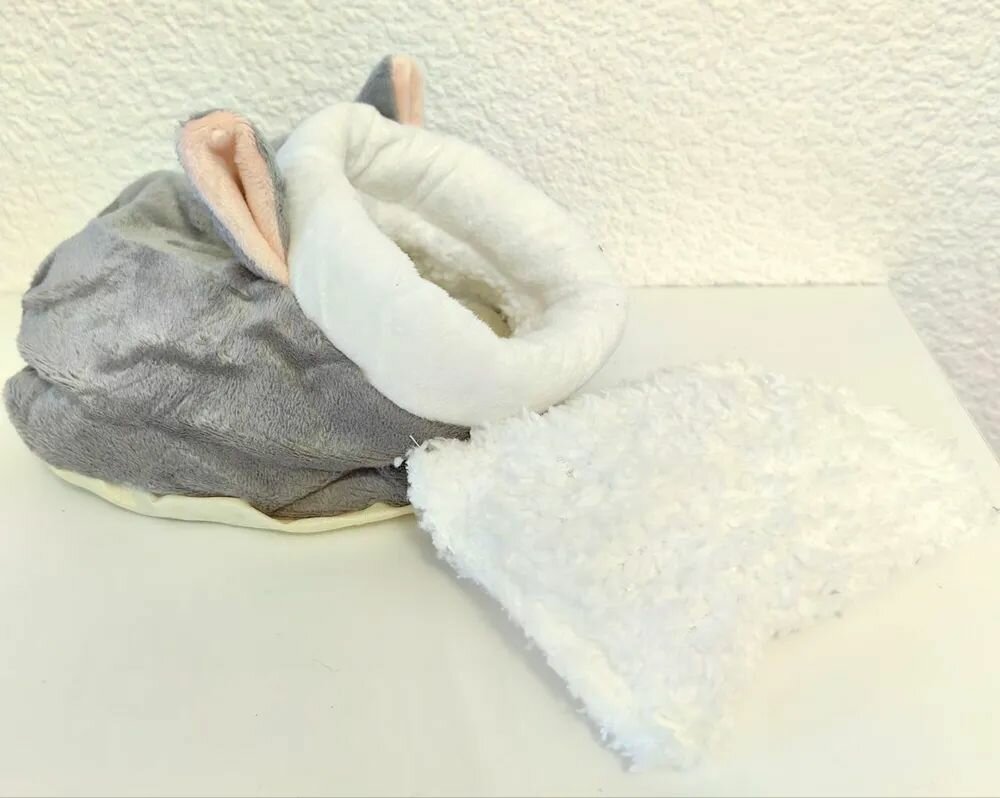 Мягкий домик для хомяка, Домик - мышка серый большой