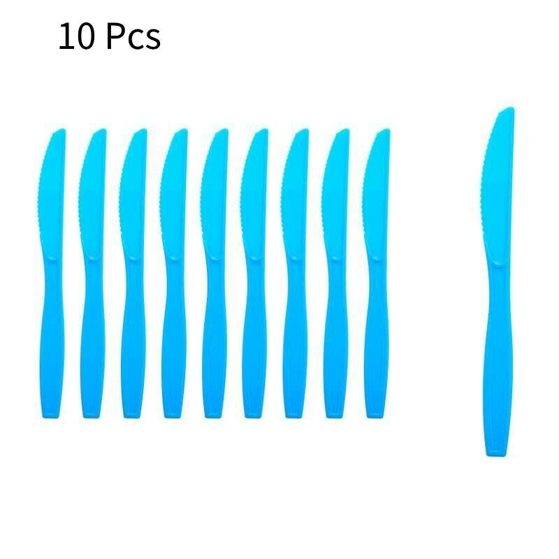 Яркий набор одноразовой посуды для детского праздника в стиле мультфильмов, 10 ножей