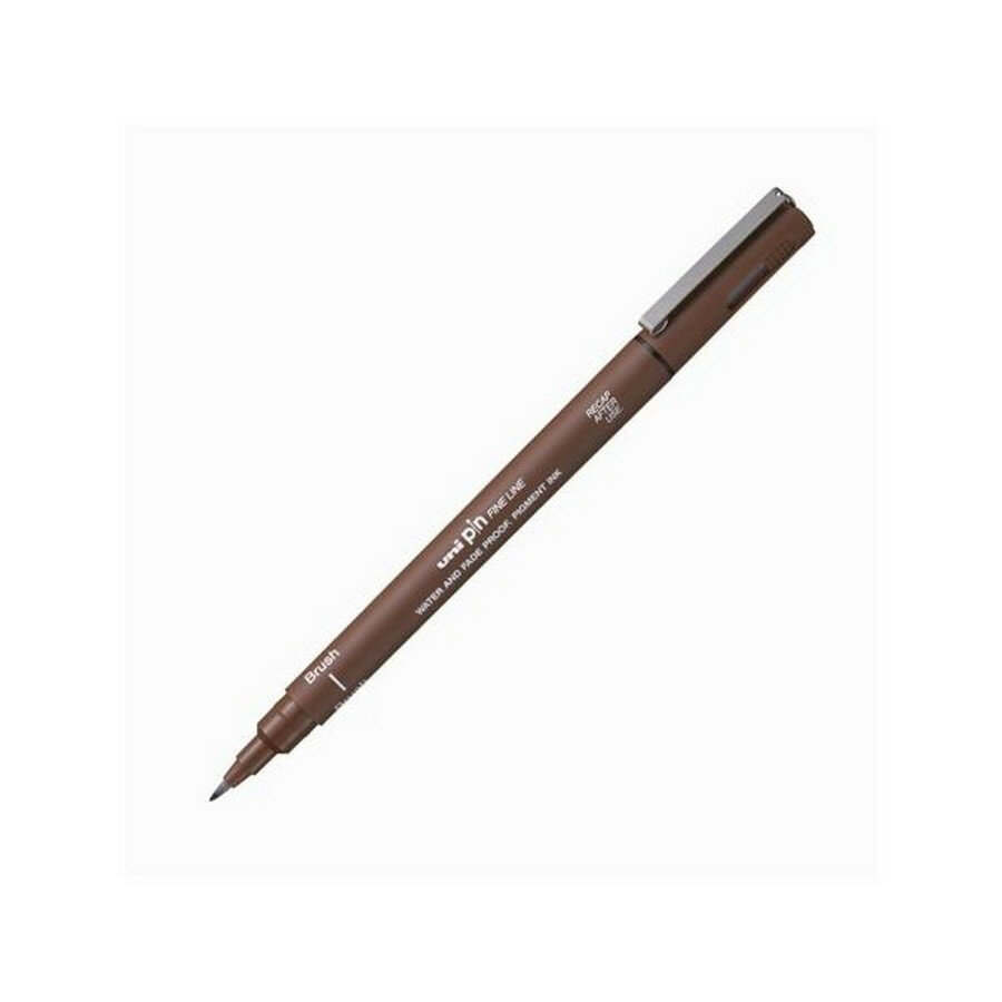 Ручка капиллярная Uni Pin Fine Line Brush BR-200 цвет Sepia (UNI PIN Brush-200(S)Sepia)