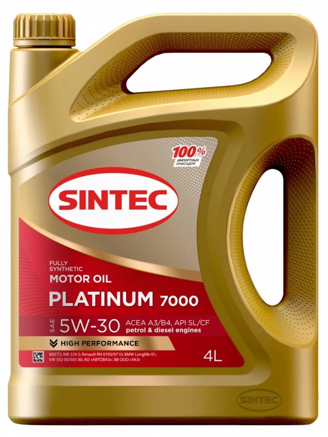 Sintec SINTEC PLATINUM 7000 5W-30 A3/B4, 4L
