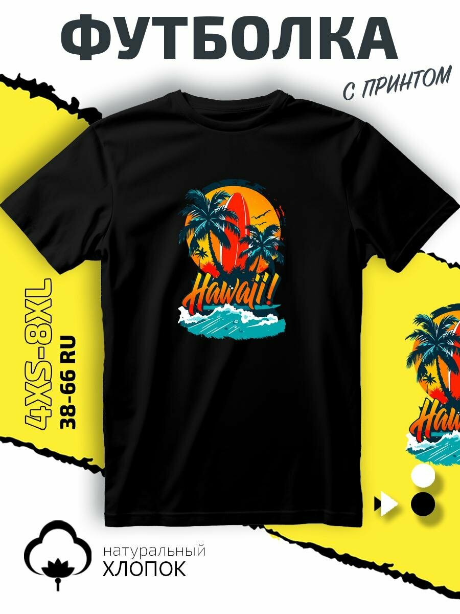 Футболка Гавайи Hawaii пляж пальмы