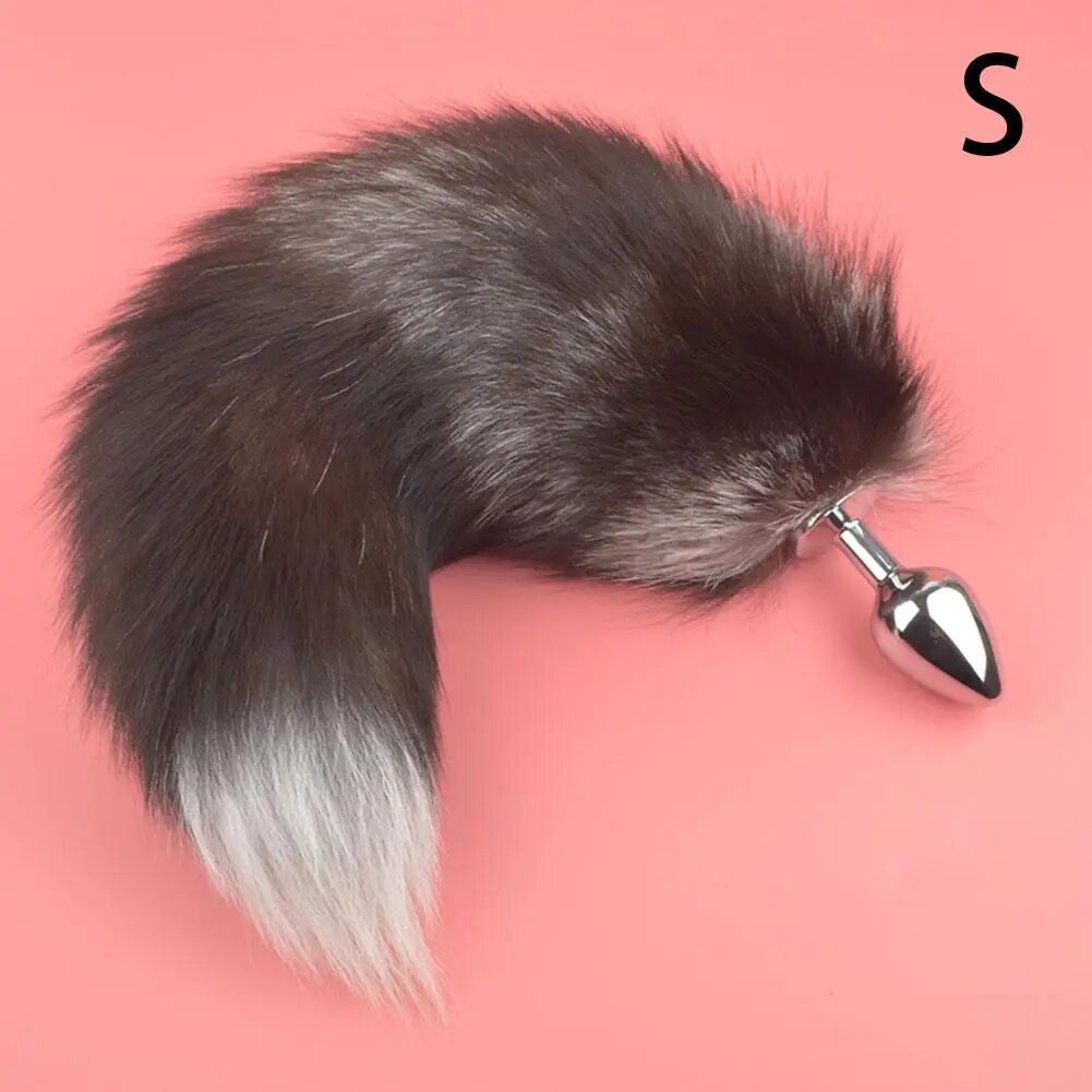 3 Sises Fox Tail Anal Plug Ролевые игры с массажёром простаты Тренировка ануса Собачий хвост Задняя пробка дилдо Взрослы