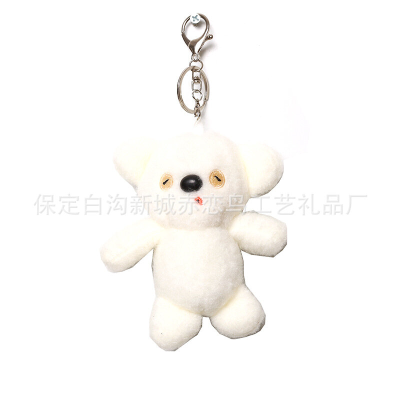 Красный медведь сумка кулон медведь плюшевая кукла брелок аксессуары для одежды милые плюшевые украшения маленький