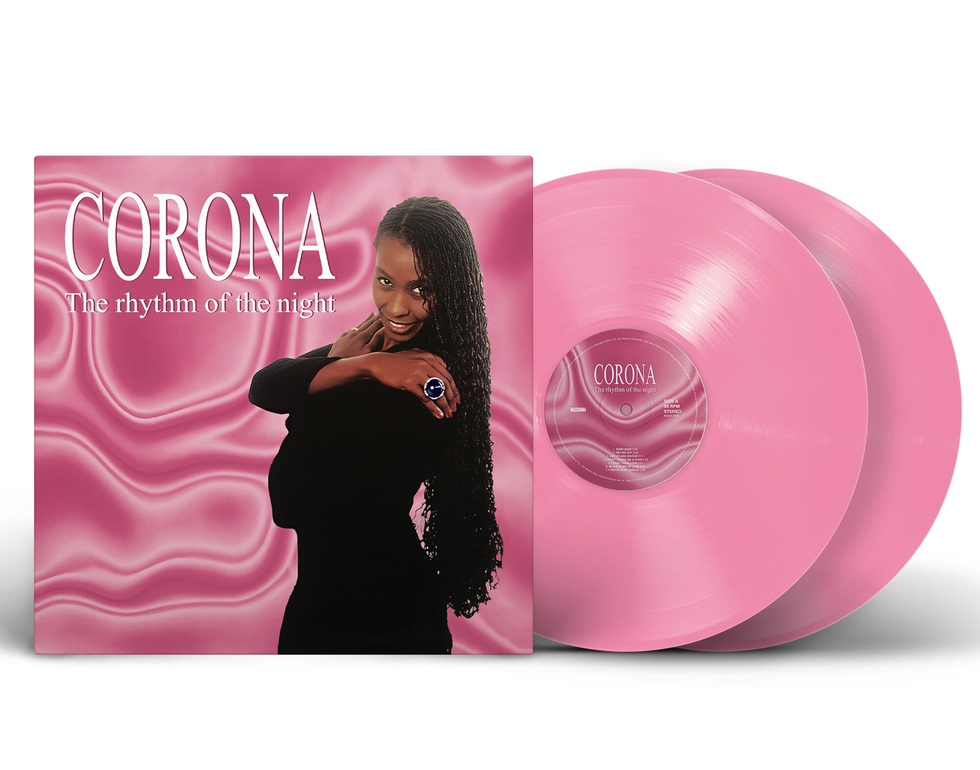 Виниловая пластинка: Corona - "The Rhythm Of The Night" (1995/2025) Limited 2LP Pink Vinyl