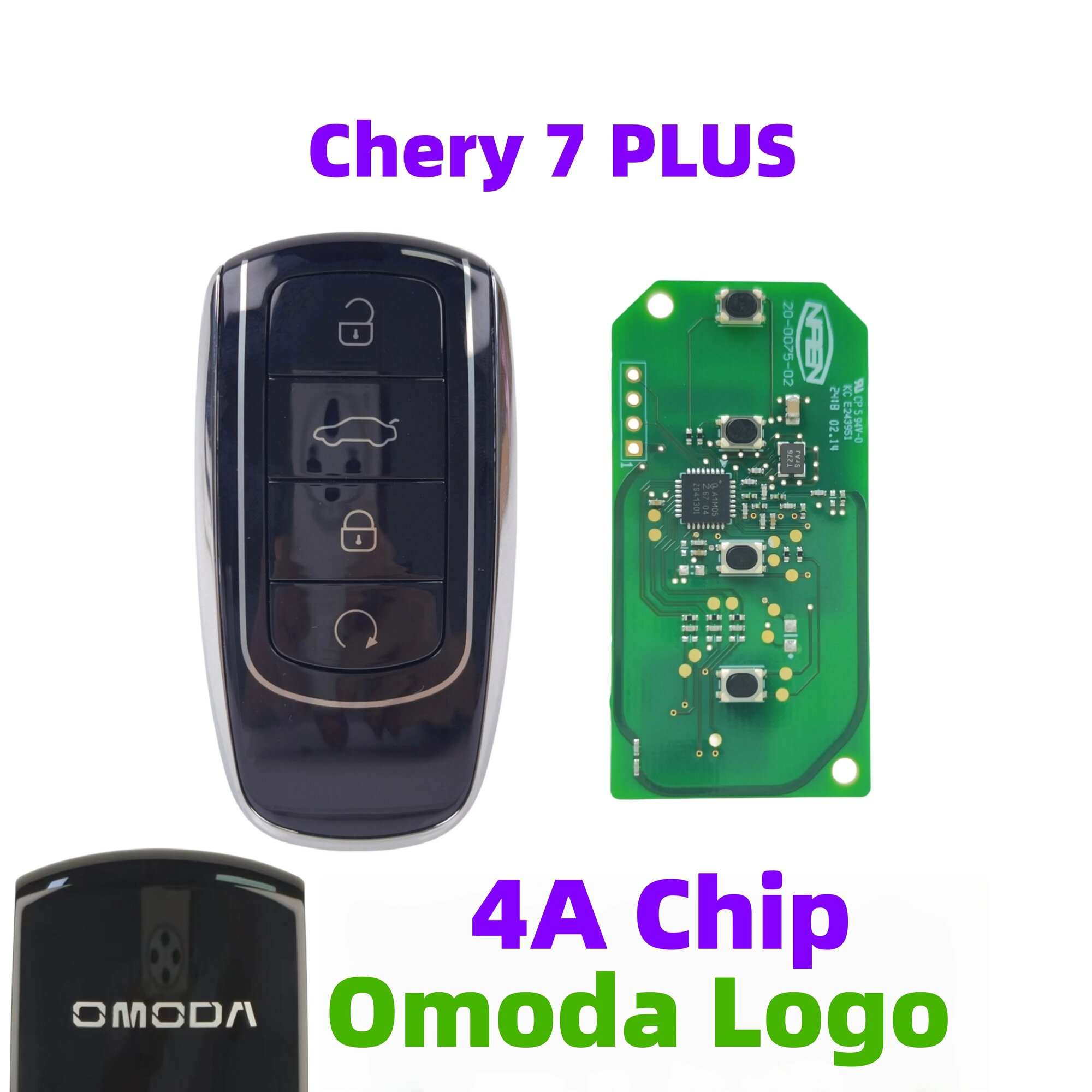 Алгер-ключи Смарт-ключ Дистанционный ключ для Chery Tiggo 7 8 pro 8 PLUS Omoda 5 4A Chip Omoda Logo