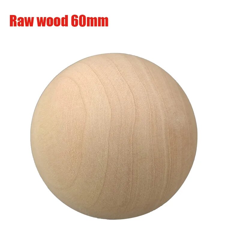 Деревянный шар 6-100 мм Raw wood 60mm, 5PCS
