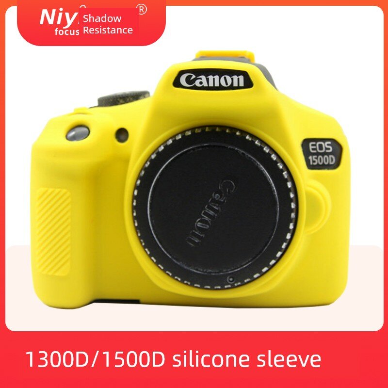 Силиконовый защитный чехол для камеры Canon EOS 1300D/1500D, желтый цвет, мягкий силиконовый чехол, идеальная посадка