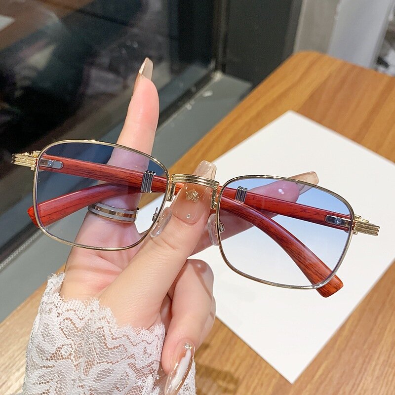 Style Очки солнца УФ Деревянная Рама Квадрат Туризм/98106