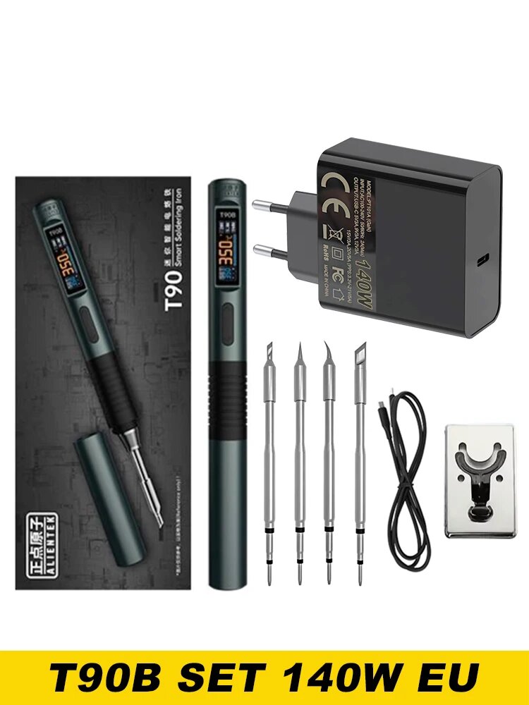 ALIENTEK T90 умный паяльник 140 Вт T90B SET 140W EU