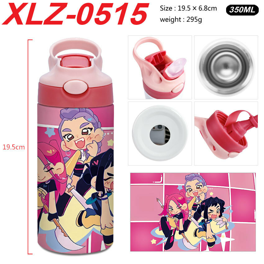 Товары с символикой K-POP группы из аниме «Ведьмак»: высококачественная четырехцветная термобутылка для воды из нержавеющей стали для студентов (стиль)