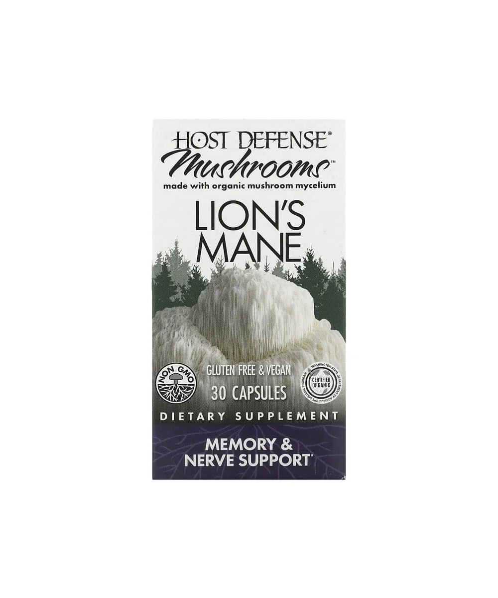 Добавка Host Defense "Lion's Mane", ежовик гребенчатый, 30 капс