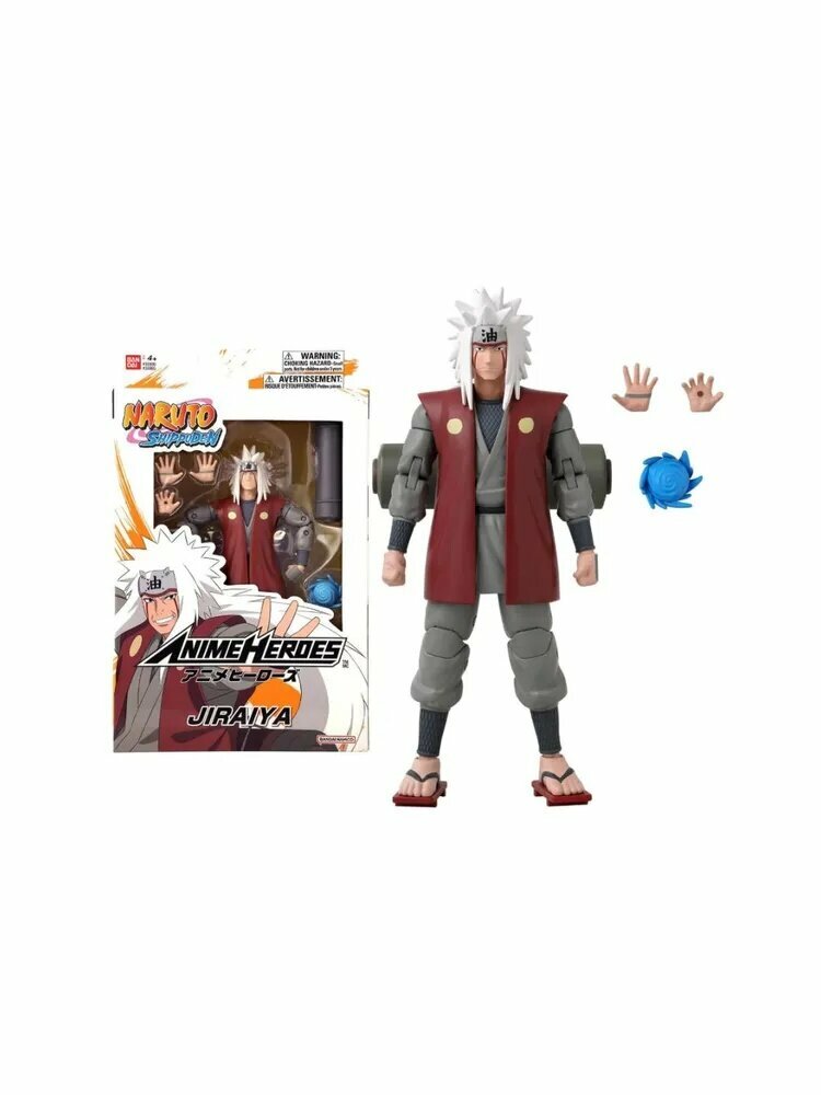 Фигурка Bandai Anime Heroes Naruto Shippuden Jiraiya 16 см Коллекционная фигурка с подвижными суставами