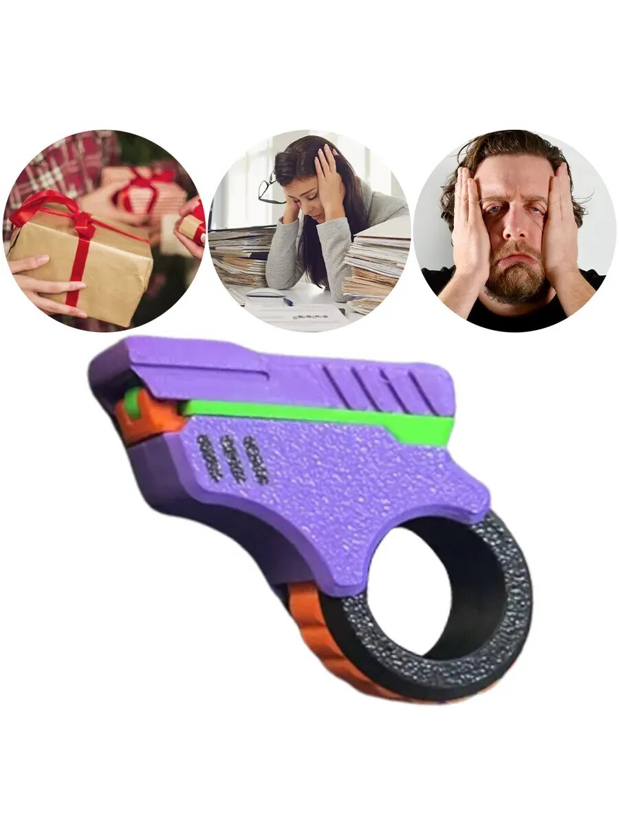 3D Графитный Fidget Spinner для ADHD, глушение, Purple