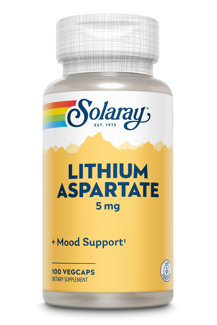 Solaray Lithium Aspartate 5мг, 100 капс.
