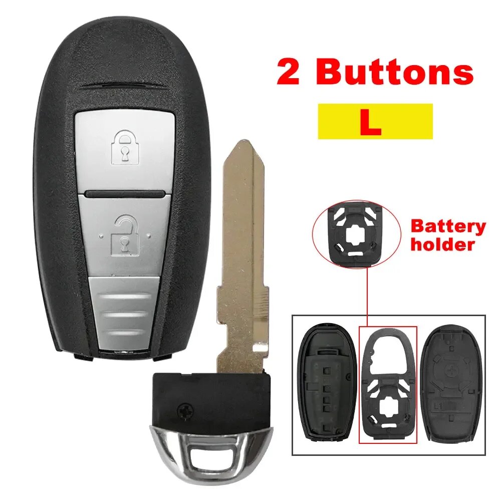 XNRKEY 2/3 кнопочный дистанционный автомобильный ключ-брелок для Suzuki Swift SX4 Vitara 2010-2016 TS007/TS008 чехол для смарт-ключа с маленьким ключом