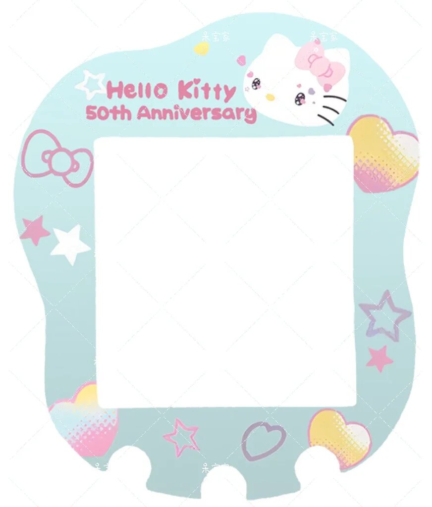 Рамка для фото Hello Kitty 50 лет, розово-зеленая