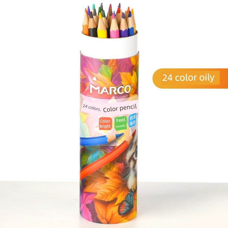 Marco разноцветный свинцовый художественный студенческий специальный маслянистый водорастворимый красочный карандаш 48