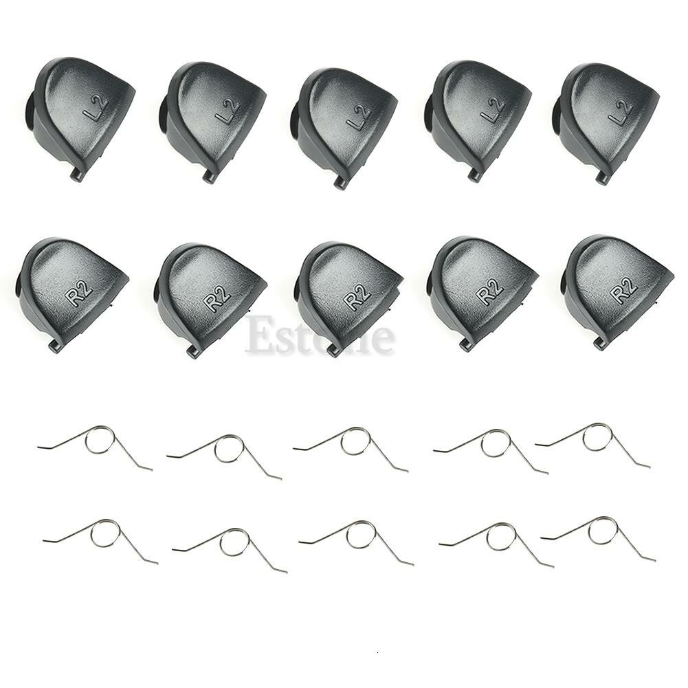 Комплект из 10 шт. кнопок R2 R1 с пружинами для контроллера, Черный