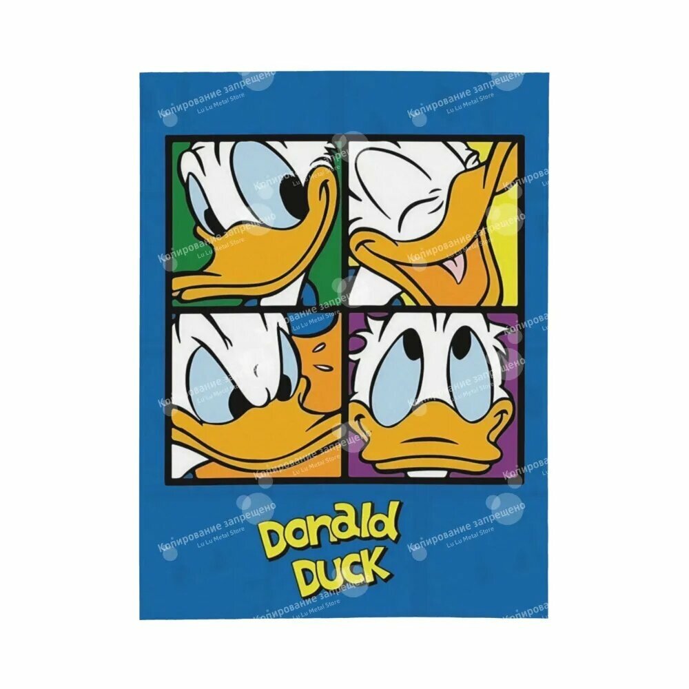 Disney Плед Donald Duck , Искусственная байка, 150 см х 200 см