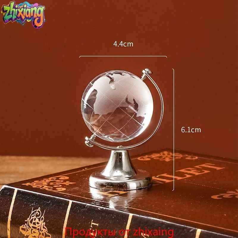 Мини глобус из стекла, Украшение настольное интерьерное
