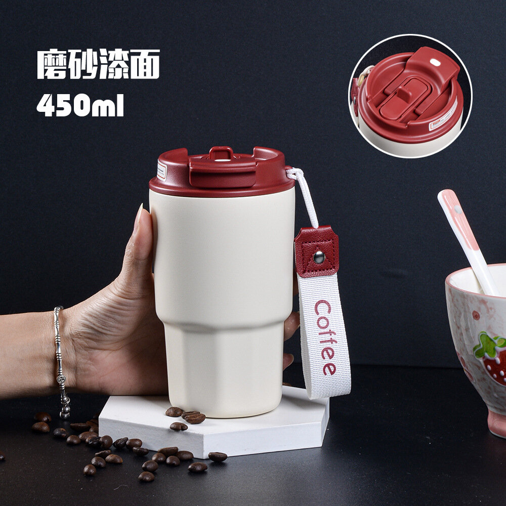 Модная брендовая кофейная кружка из нержавеющей стали 316, высококачественная керамическая термокружка, портативная дорожная кружка, интернет-знаменитость, кружка для воды, настраиваемая