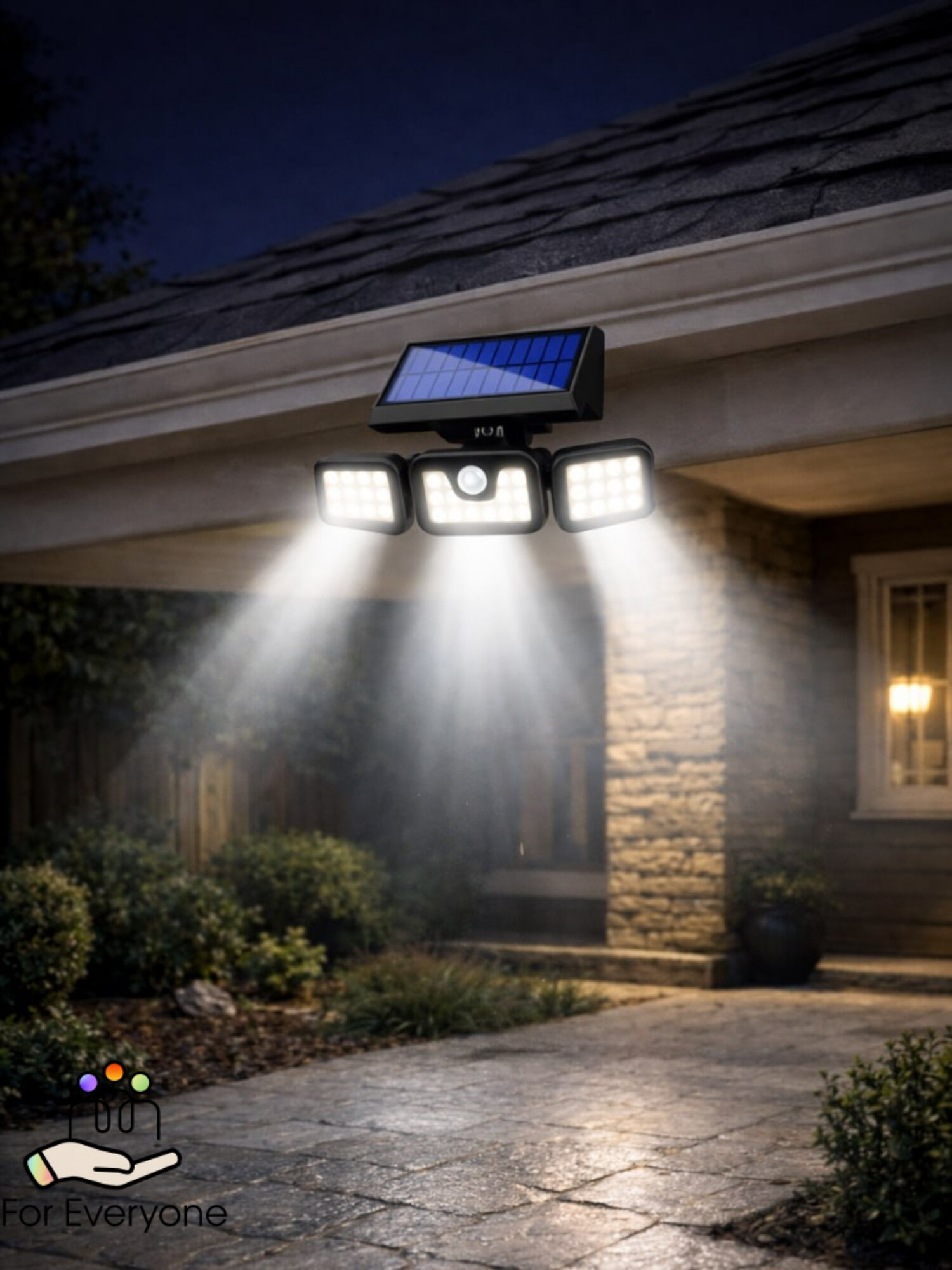 Уличный фонарь на солнечной батарее с датчиком движения - Эффективное освещение для вашего сада