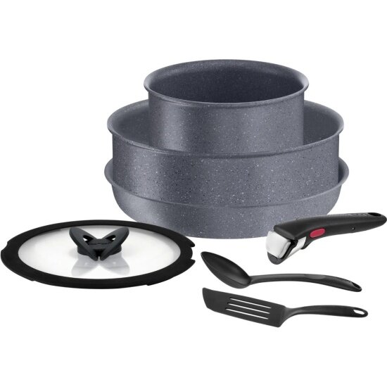Набор посуды со съемной ручкой Tefal Ingenio Natural Force, 7 предметов (L3969172)
