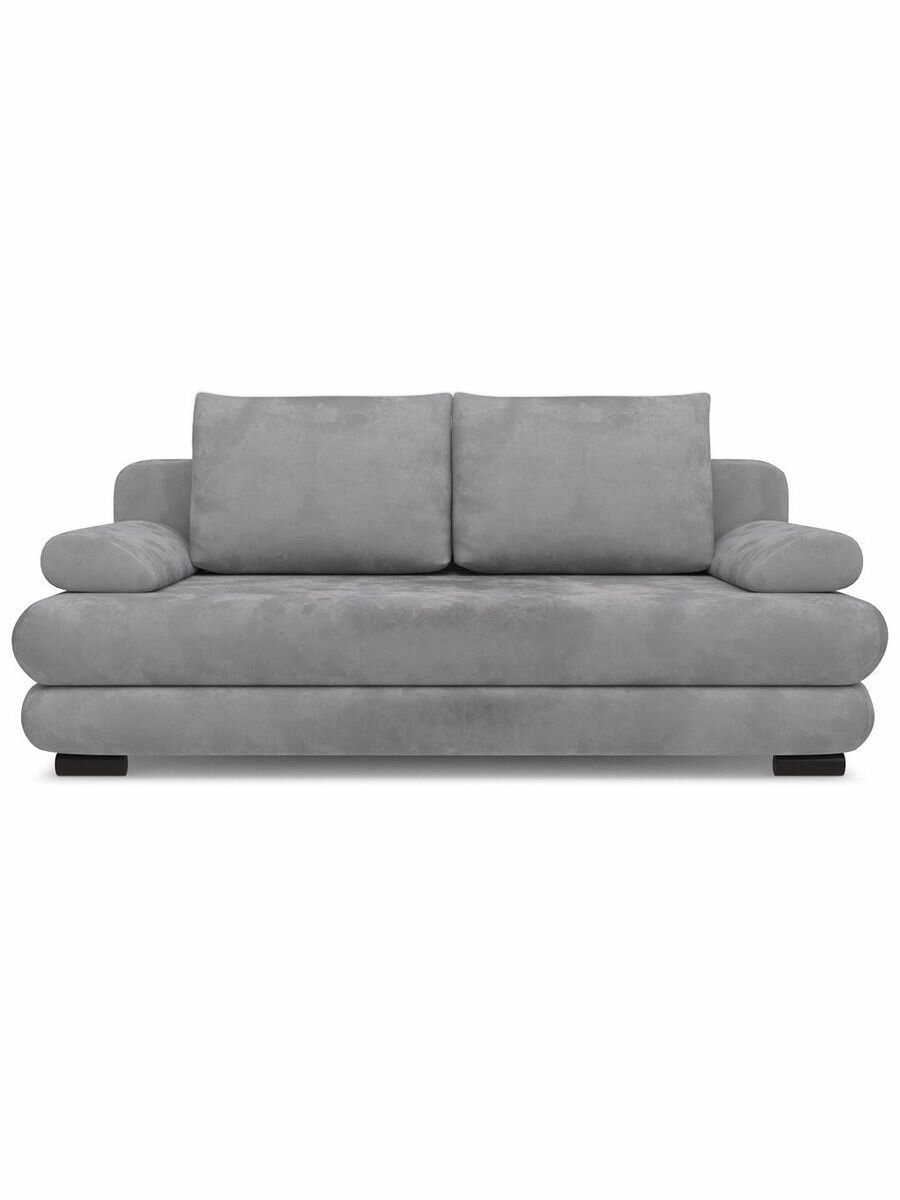 Диван-кровать раскладной PUSHE Фабио, велюр, серый Nebby 316