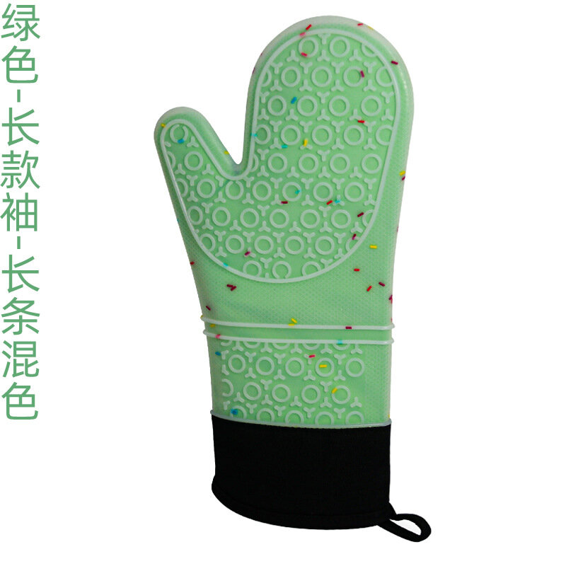 [Девять лайков] Круглые утолщенные двухпальцевые силиконовые микроволновые печи с термоизоляцией Практические перчатки