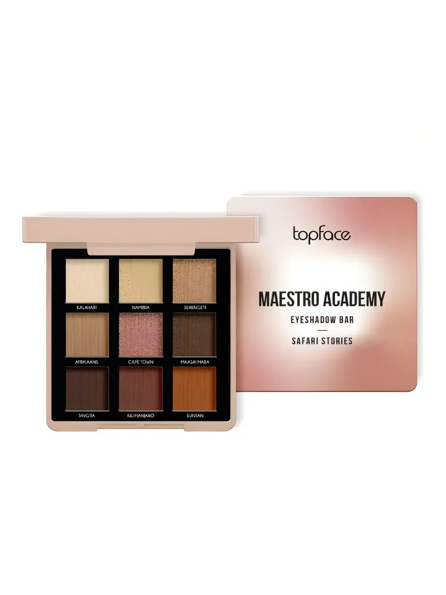 Тени для век Topface Maestro Academy Eyeshadow Bar, Палетка теней для глаз, 002 Safari Stories