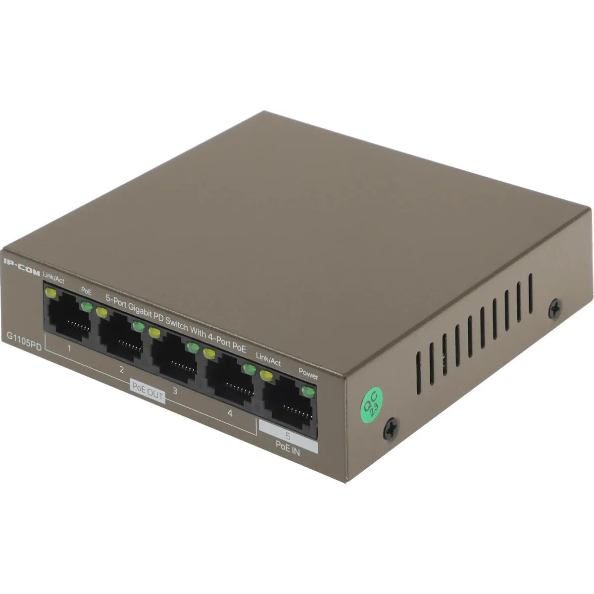 Коммутатор Tenda G1105PD неуправляемый, 5 портов, 4 порта PoE