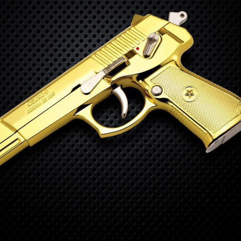 Большая модель пистолета из сплава, съемная, без стрельбы, для детей, полностью металлическая: для мальчиков