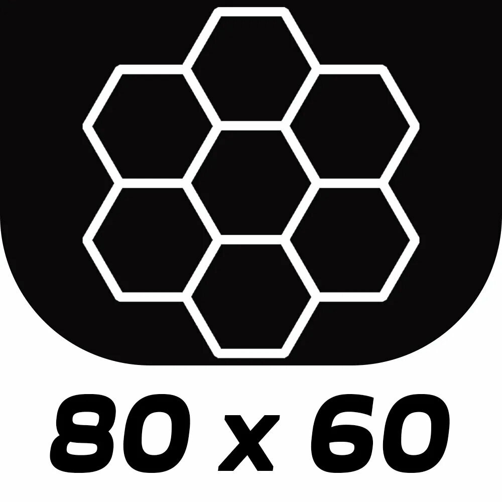 Эва коврик придверный в прихожую, грязезащитные черные соты в коридор, 80х60 см