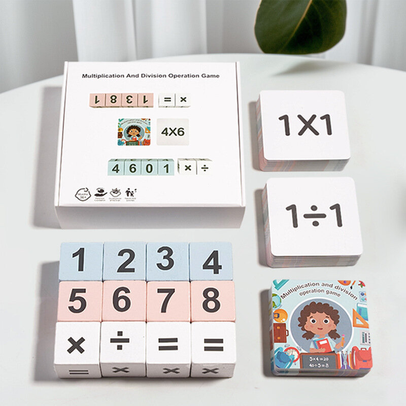 Деревянные многопользовательские игры Девяносто девять умножения строительных блоков Двойная игра «девять девять девять