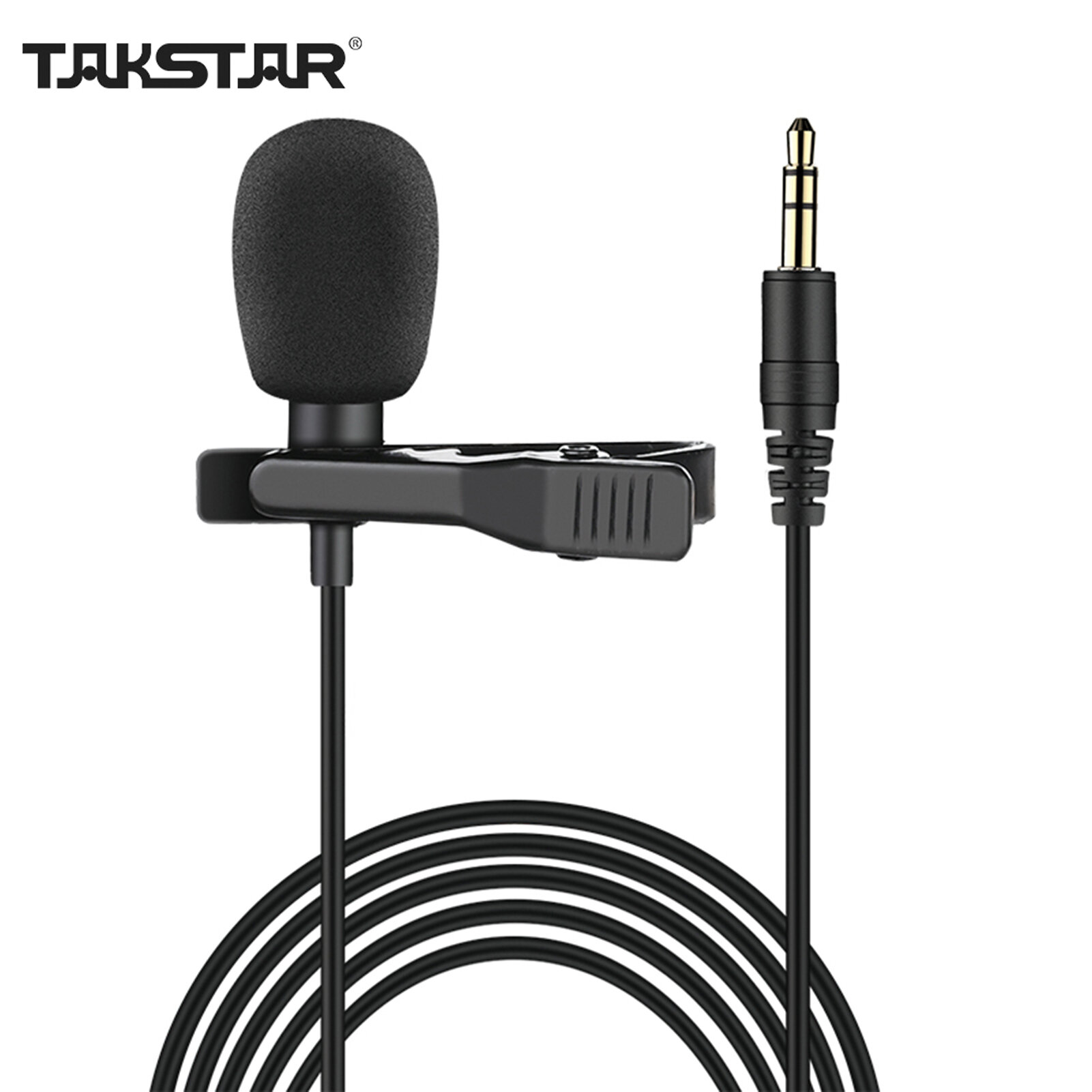 TAKSTAR TCM-400 Клеевой лавальный микрофон Омнидирекционный 3.5мм разъем Провод 5м с чехлом для смартфона камеры прямой трансляции новостей интервью онлайн обучения видеозаписи
