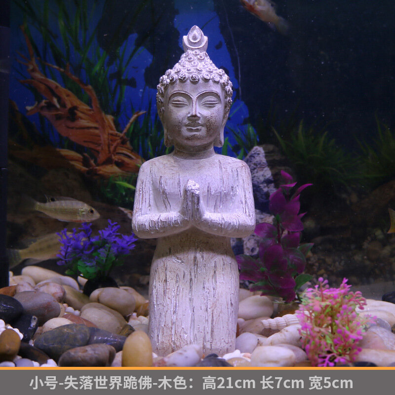 Креативный зен-аквариум с Буддой, украшение для микро-ландшафта, декор для аквариума, бонсай, каменная горка, статуя Будды
