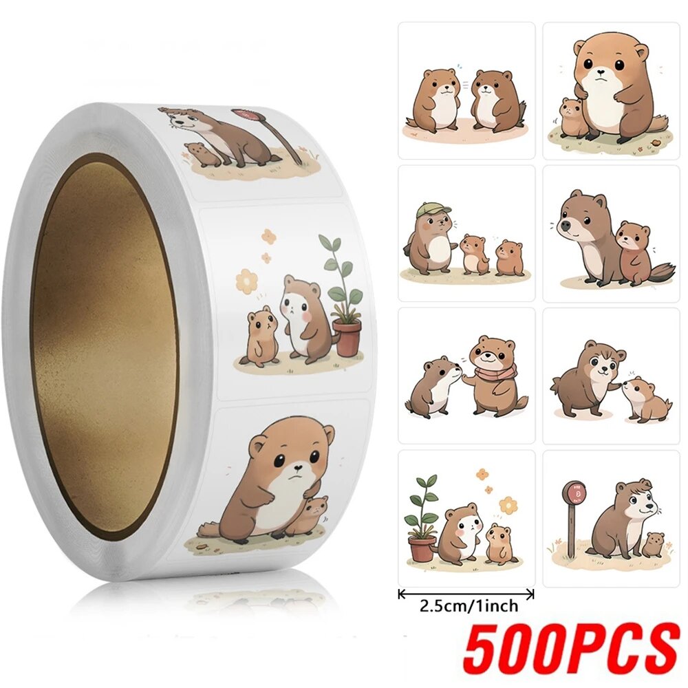 Набор наклеек с милыми животными 100-500 шт. QY2557-500pcs