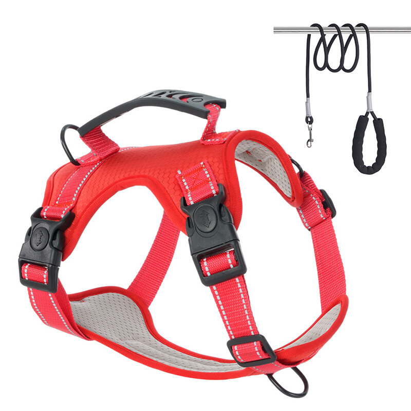 Регулируемый жилет-шлейка для собак, стильный, ночная светоотражающая, для корги, сиба-ину, средних и крупных собак, поводок для прогулок с питомцем