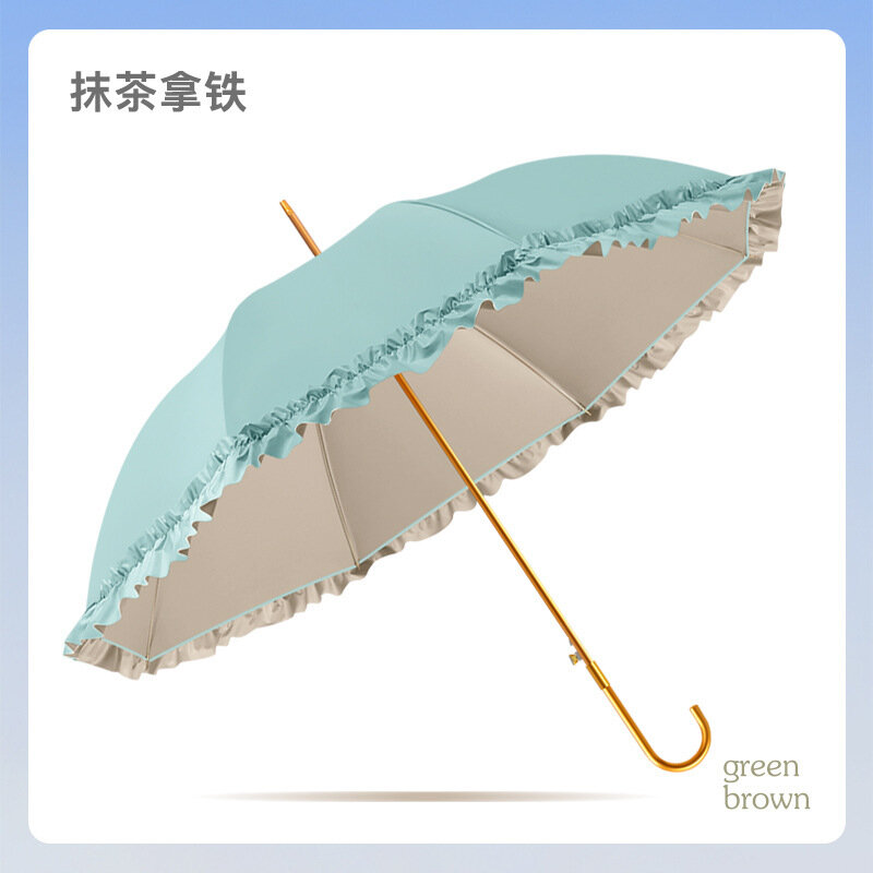 Однотонный кружевной зонт с 70% off крючками, цветной, с защитой от УФ-излучения, легкий, портативный, в свежем стиле