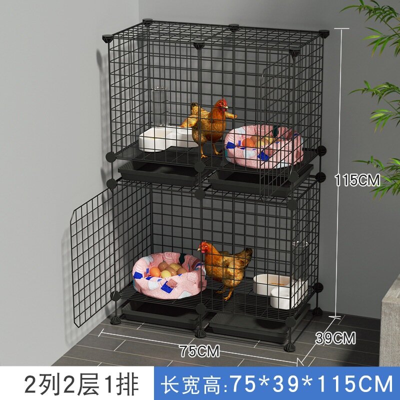 Маленькая клетка для кур и уток для домашнего использования, маленький домашний курятник, курятник с сеткой, собранная клетка для кур на балконе, большого размера
