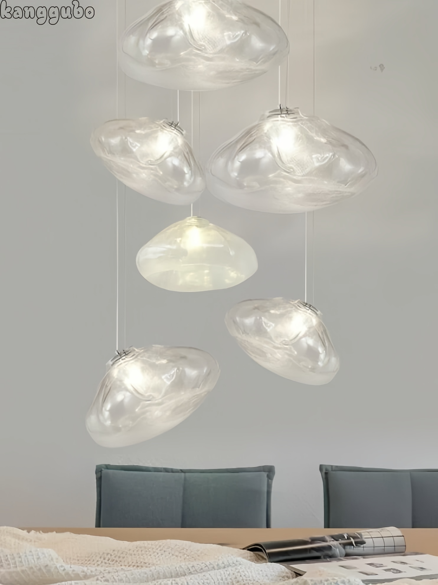 Люстра "Чудесный сад", стекло, цоколь G9, светодиодная, цвет теплый белый