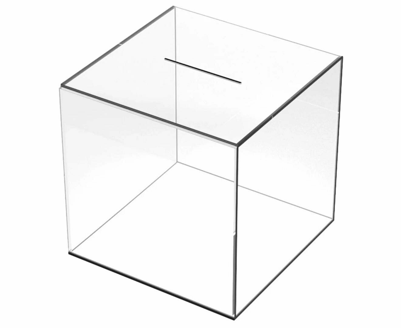 Кубок для сбережений из акрилла Desktop прозрачный банк для денег размер 12.00X12.00X12.00cm/4.72X4.72X4.72in 1 шт.