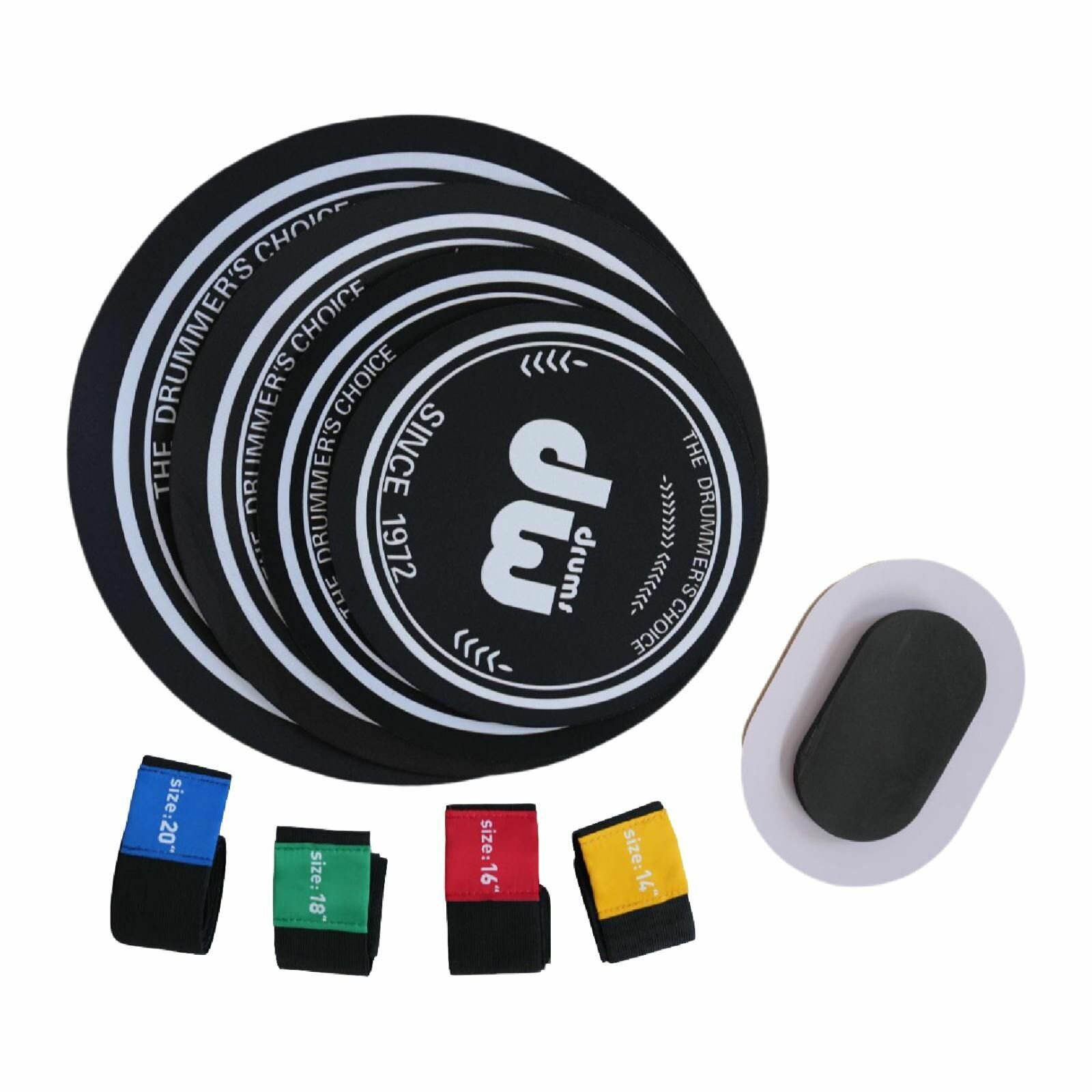 Набор резиновых глушителей для барабанов 10, 12, 14, 16 дюймов с демпферами для тарелок, для бесшумной домашней практики