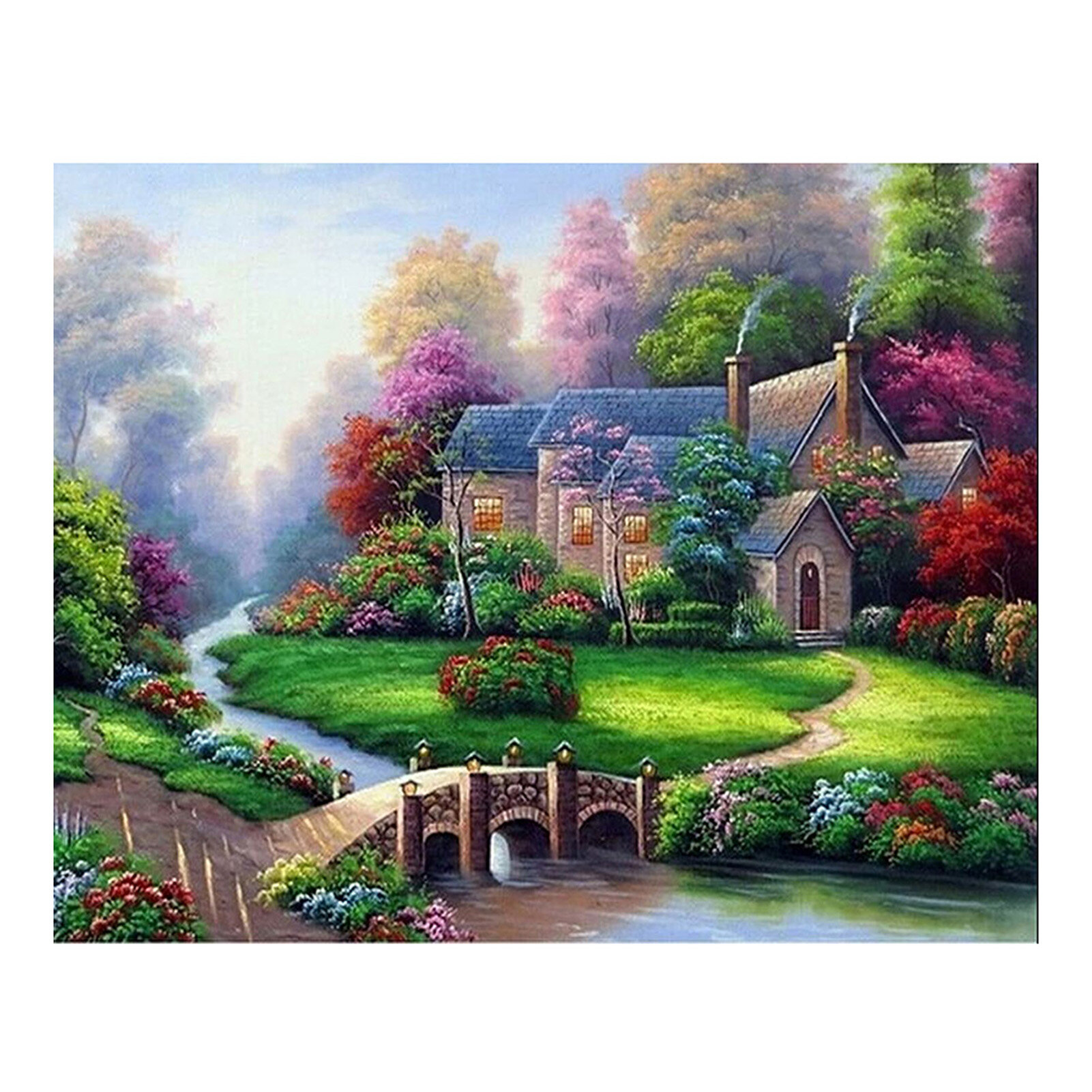 Круглые алмазные ринestones 5D для DIY алмазной живописи, цвет A, B, C, D, E, F, G, H, I (выбор), материал канва и смолевые алмазы, форма алмазов кристалл и специальная форма, область алмазов частично сверлена, рамка не включена, размер живописи 25*30см,