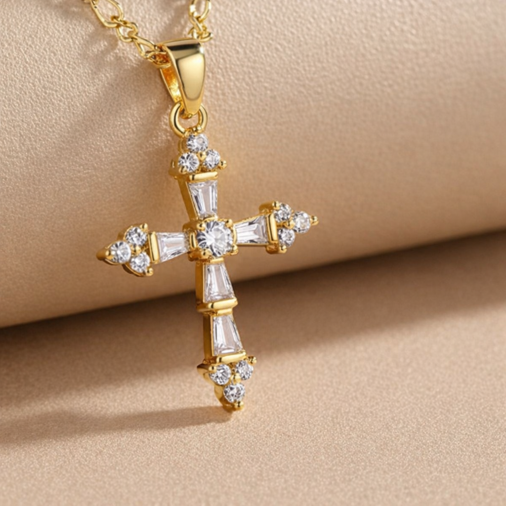 Крестик, Swarovski Zirconia, циркон