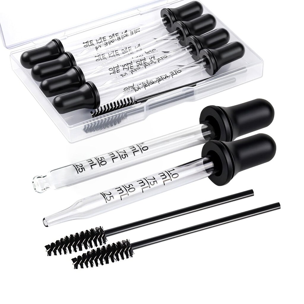 Капельница Для Эфирного Масла С Прямым Наконечником Многоразовая Прозрачная Лабораторная Стеклянная Капельница